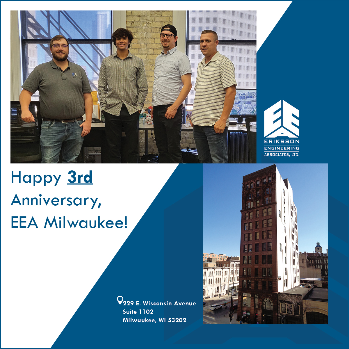 Three Years in Milwaukee - Eriksson Engineering Associates, Ltd.